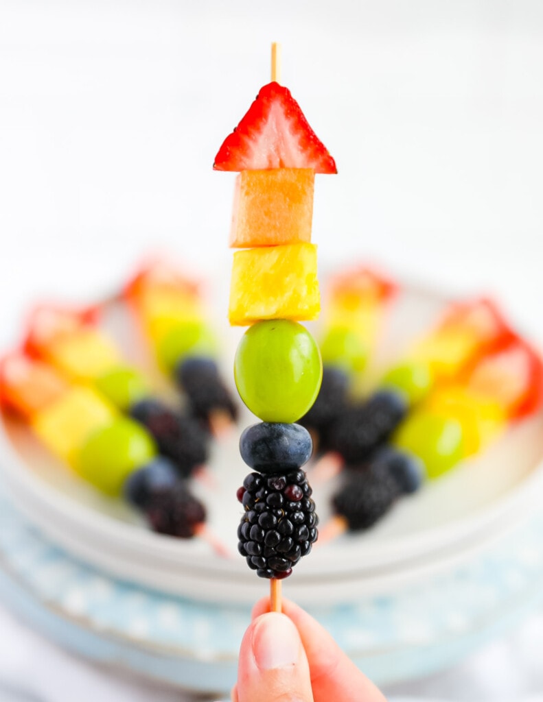 Rainbow Fruit Skewers - Planted in the Kitchen