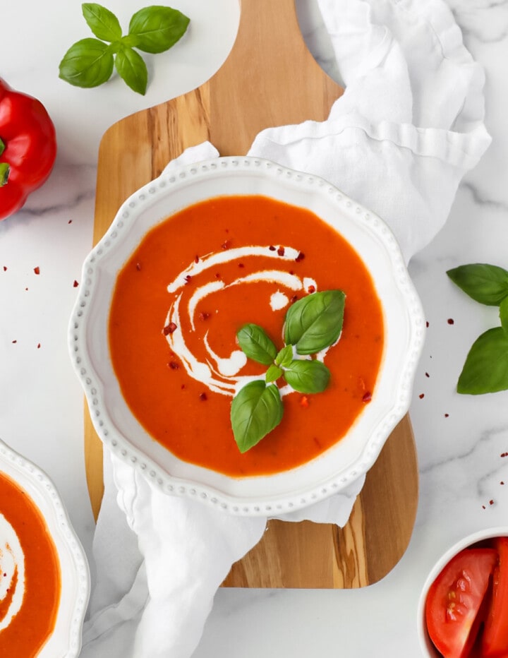 Roasted Red Pepper Soup - Planted in the Kitchen