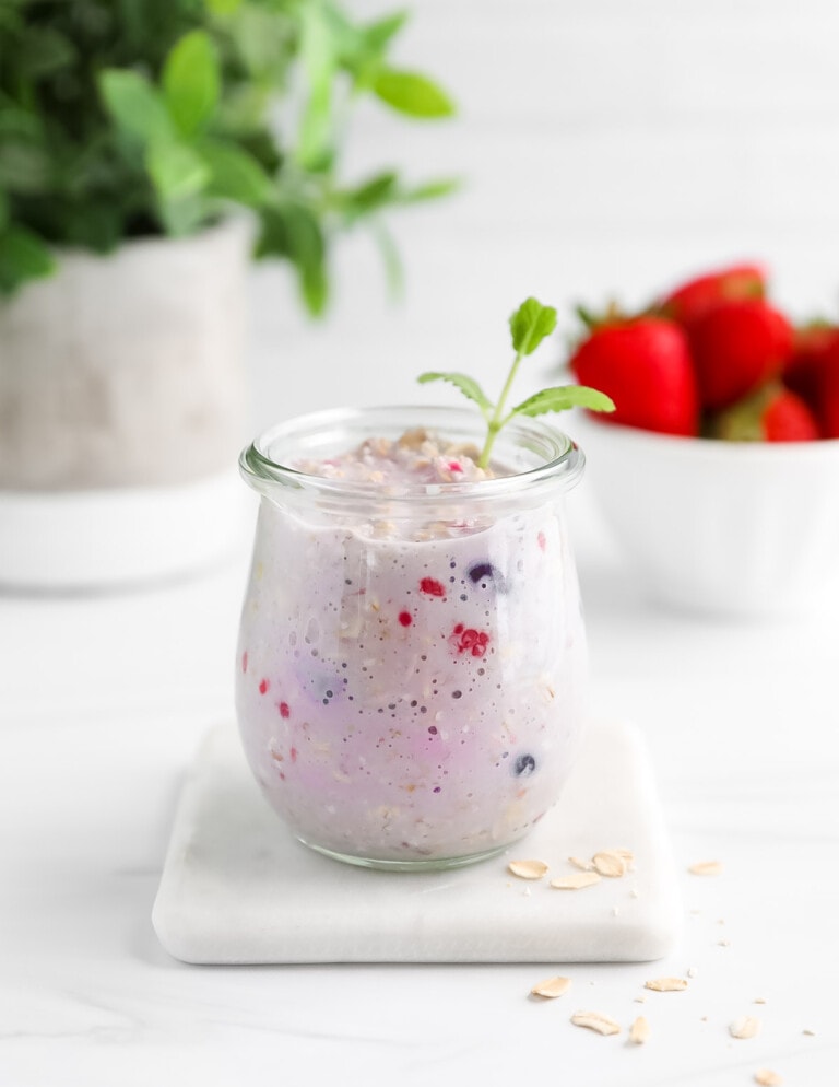 Overnight Oats with Frozen Fruit - Planted in the Kitchen