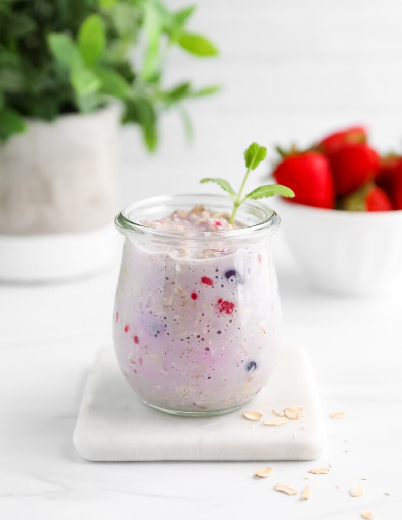 Overnight Oats with Frozen Fruit - Planted in the Kitchen