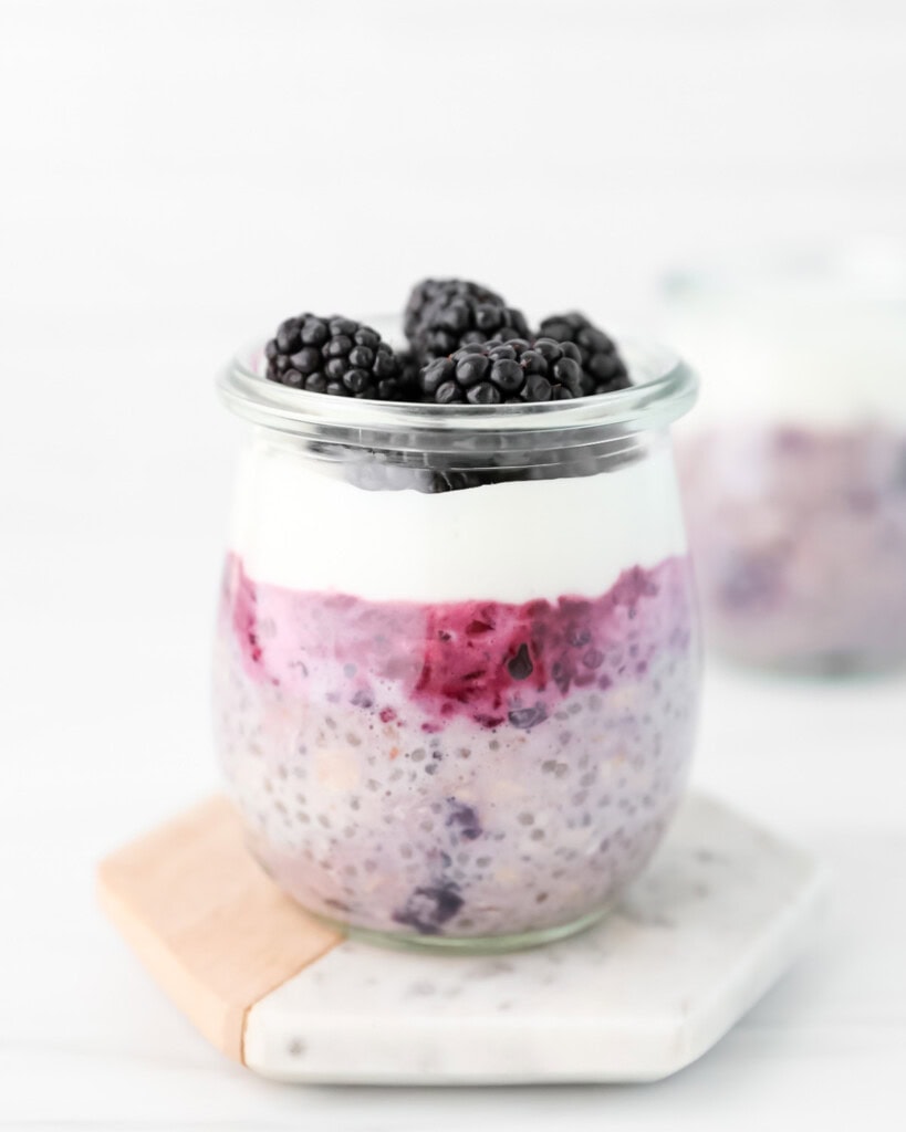 Blackberry Overnight Oats - Planted in the Kitchen