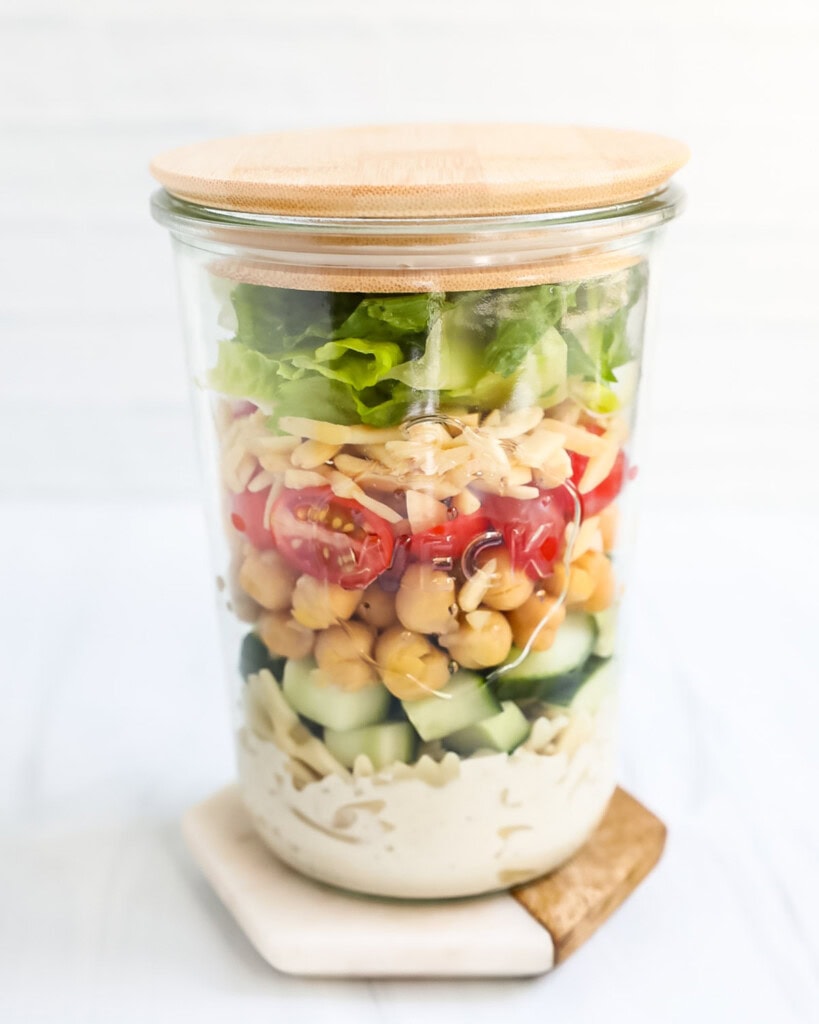Mason Jar Caesar Salads - Planted in the Kitchen